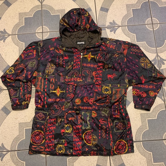 Roffe | Jackets & Coats | Vintage Roffe All Over Multicolored Pattern ...